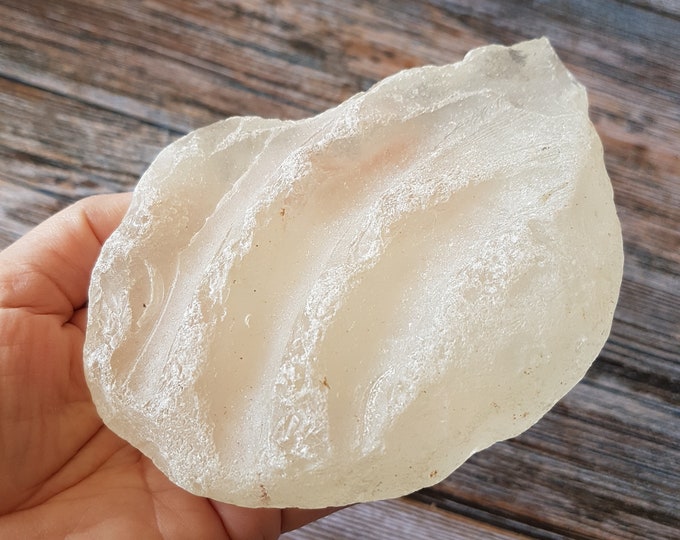 Extra Large Italian Sea Glass, White Textured Sea Glass for Collection ...