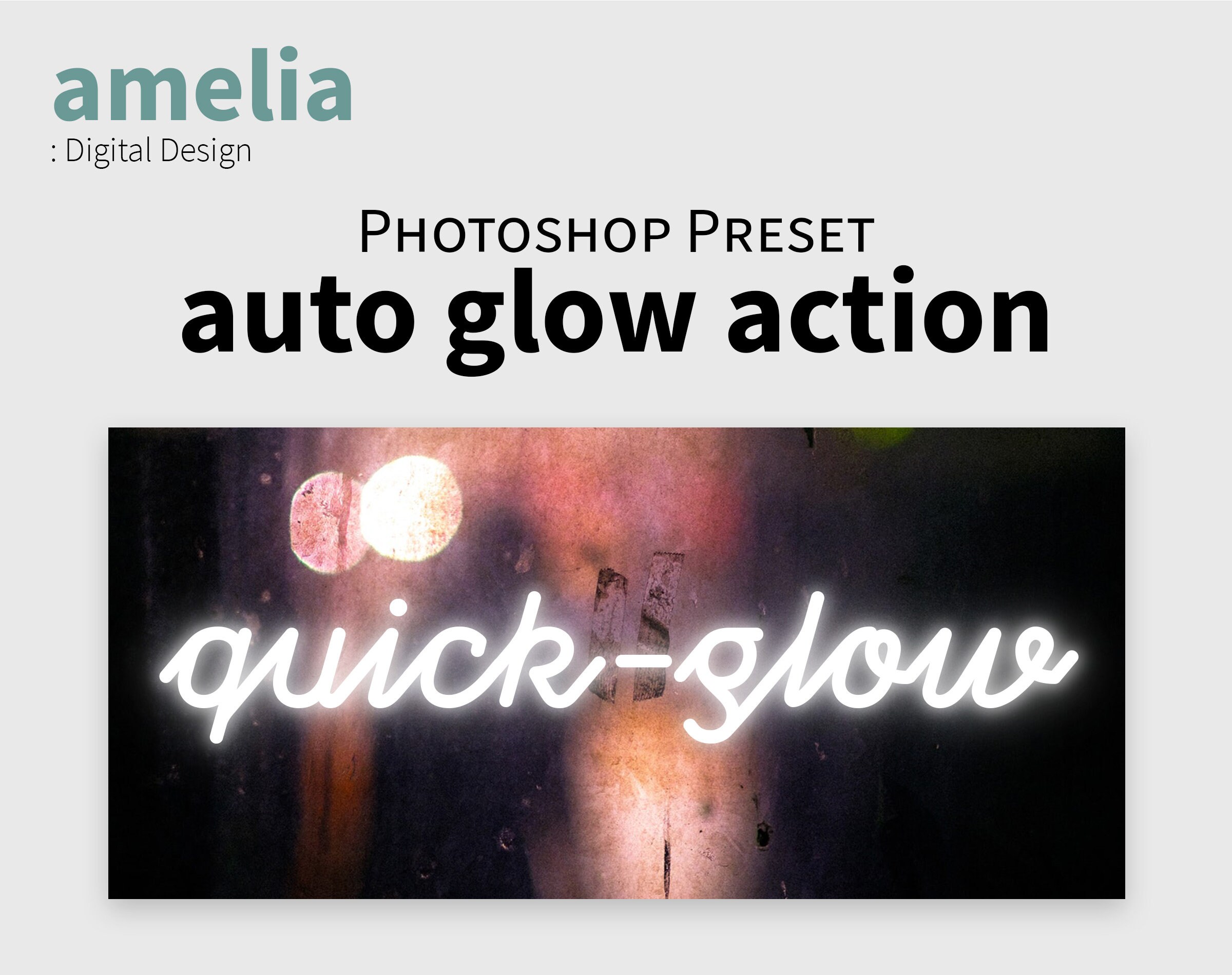 Glowing Neon Logo or Text - Photoshop Quick Auto Action - Etsy