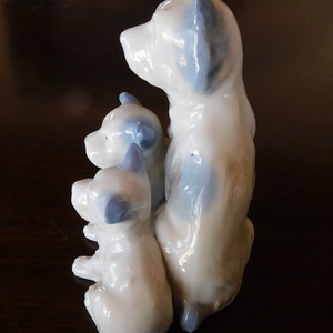 Set of Three Blue and White Ceramic Dogs, Marked Japan, 1960's - Etsy