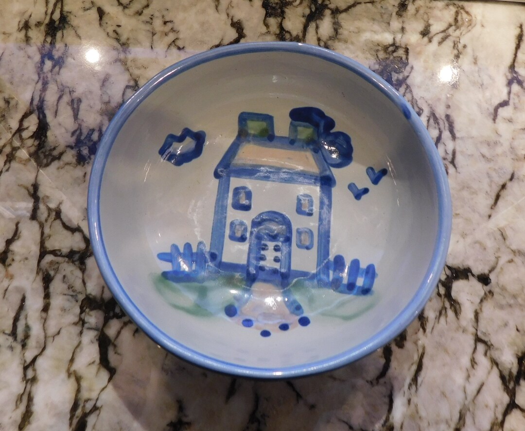Vintage M A Hadley Stoneware Art Pottery House Bowl, Signed - Etsy