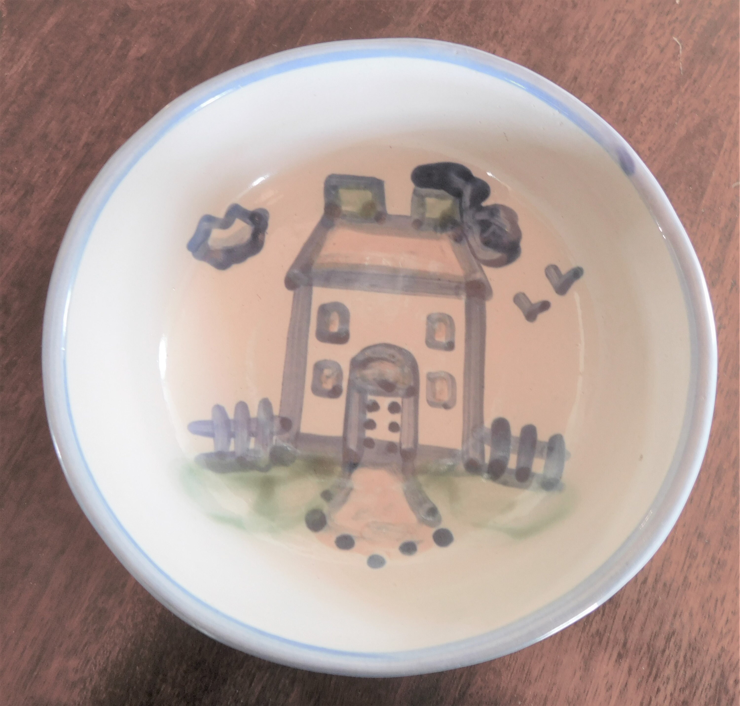 Vintage M A Hadley Stoneware Art Pottery House Bowl, Signed - Etsy