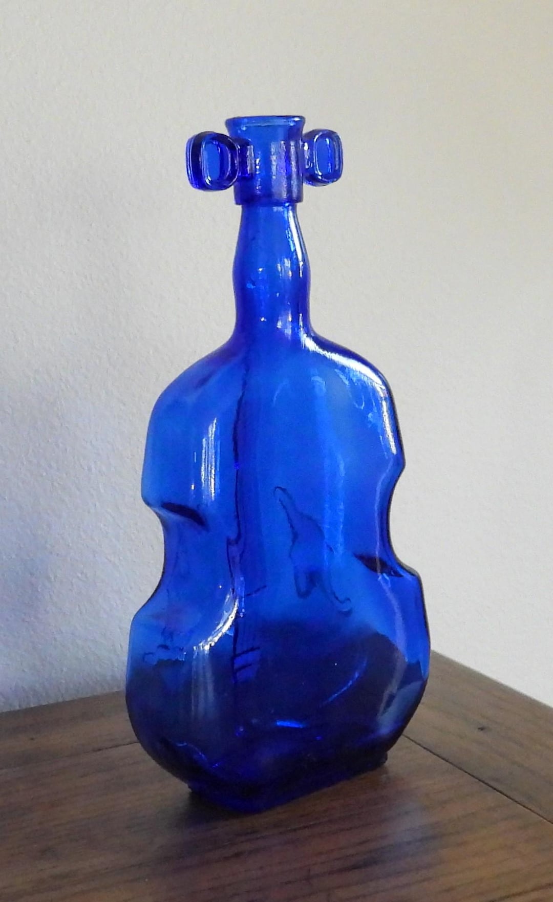 Antique Cobalt Blue Glass Cello Violin Bottle - Etsy