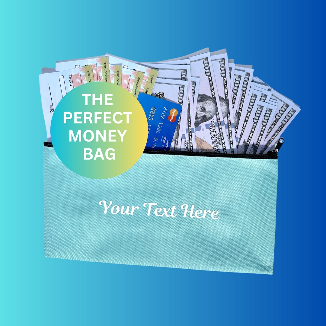 Bank Bag, Customized Zippered Money Pouch, Personalized Makeup Bag ...