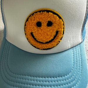 Smiley Face Trucker Hat, Glitter Happy Face Hat, Bachelorette Party Hat ...