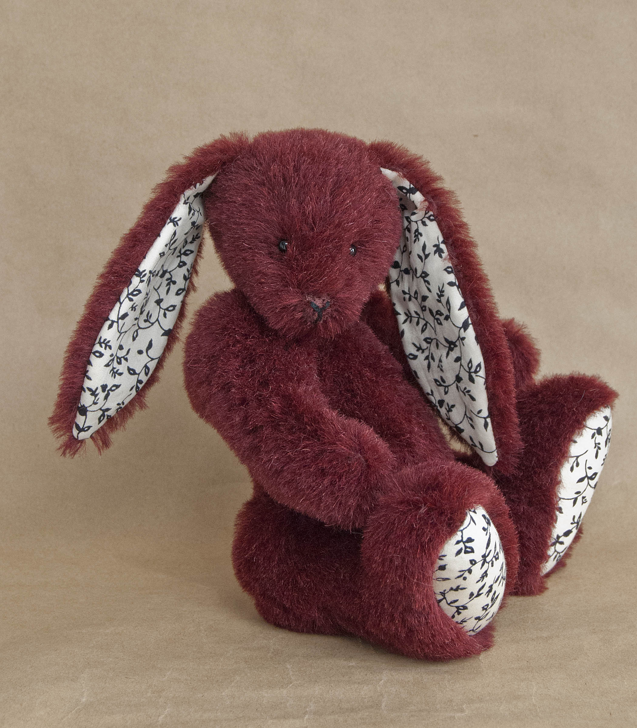 Handmade Burgundy Red Bunny Rabbit by Beartonborough, OOAK Traditional ...