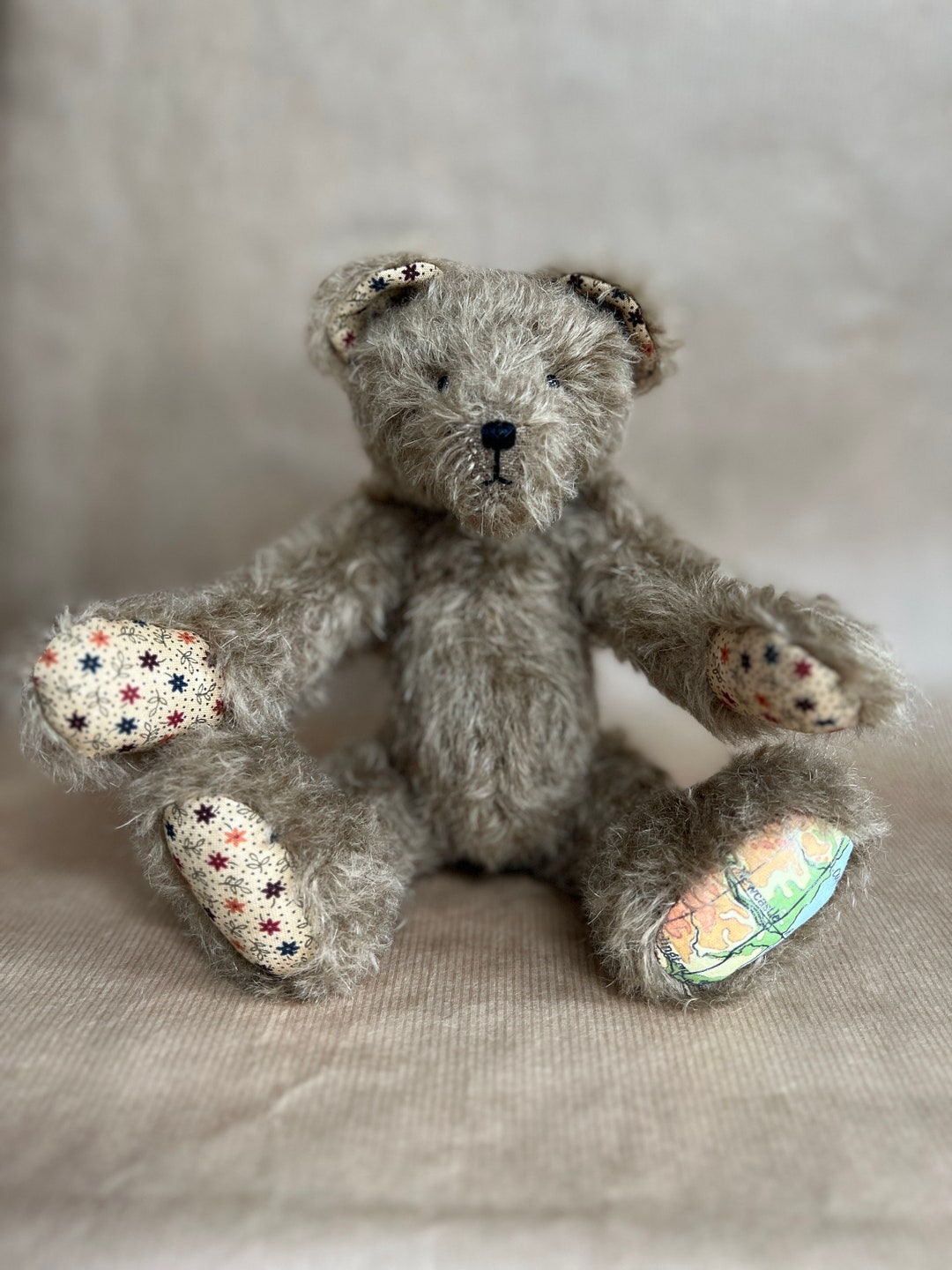 Newcastle Upon Tyne Map Memory Bear by Beartonborough, Traditional ...