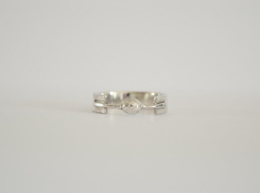 Silver Ball Ring - Etsy