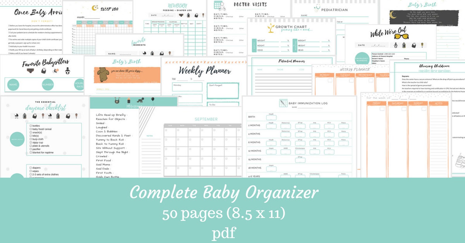 Baby Organizer,baby Planner,memories,milestones, Medical,baby Care ...
