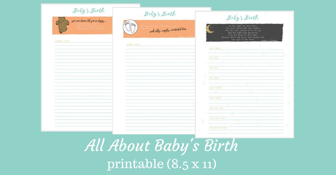 Baby's Birth, My Birth Story, Labor Story, Baby's Details, When Baby ...
