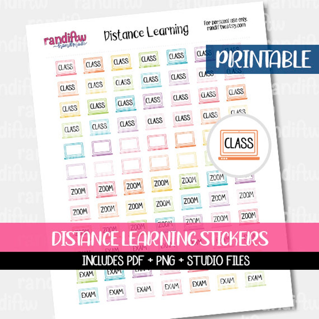 Distancing Learning, Online Class Stickers, School Tracker, Teacher ...