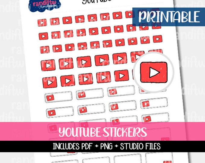 Youtube Video Stickers S027 New Video Reminder Stickers Vlog Sticker ...