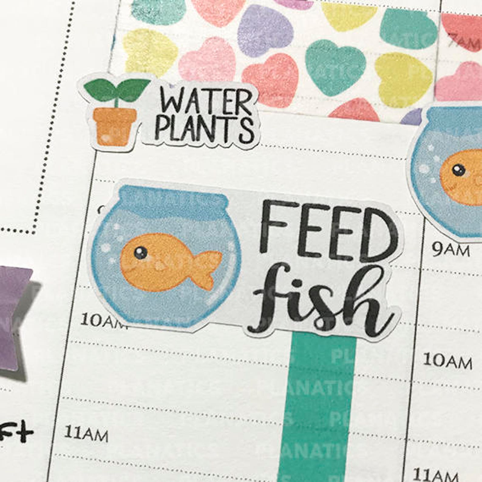 Feed Fish, Pet Care, Aquarium House Functional Chore Tracker, Printable ...