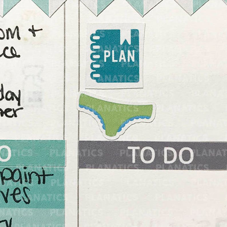 Panty Stickers Laundry Period Sex Chore Tracker Printable Planner Stickers Digital Download