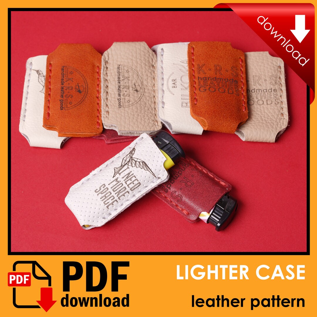 PDF Leather Pattern Lighter Case - Etsy