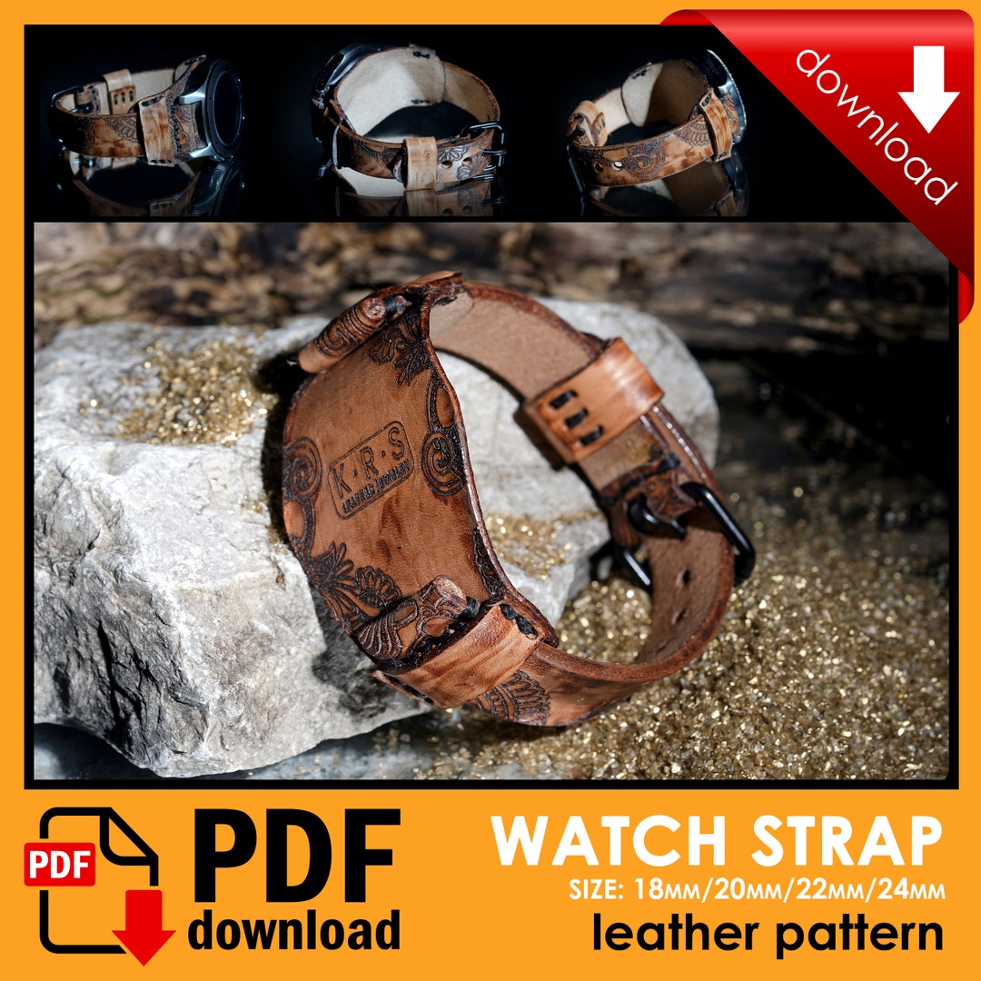 Watch Strap Band Template Pattern Guide Set 18mm 20mm 22mm 24mm PDF ...