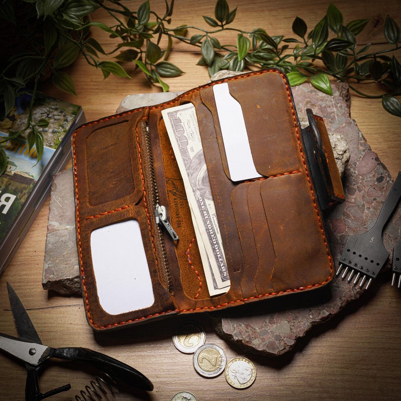 PDF Leather Pattern - Long Wallet - SVG File for Lighburn, Xtool ...