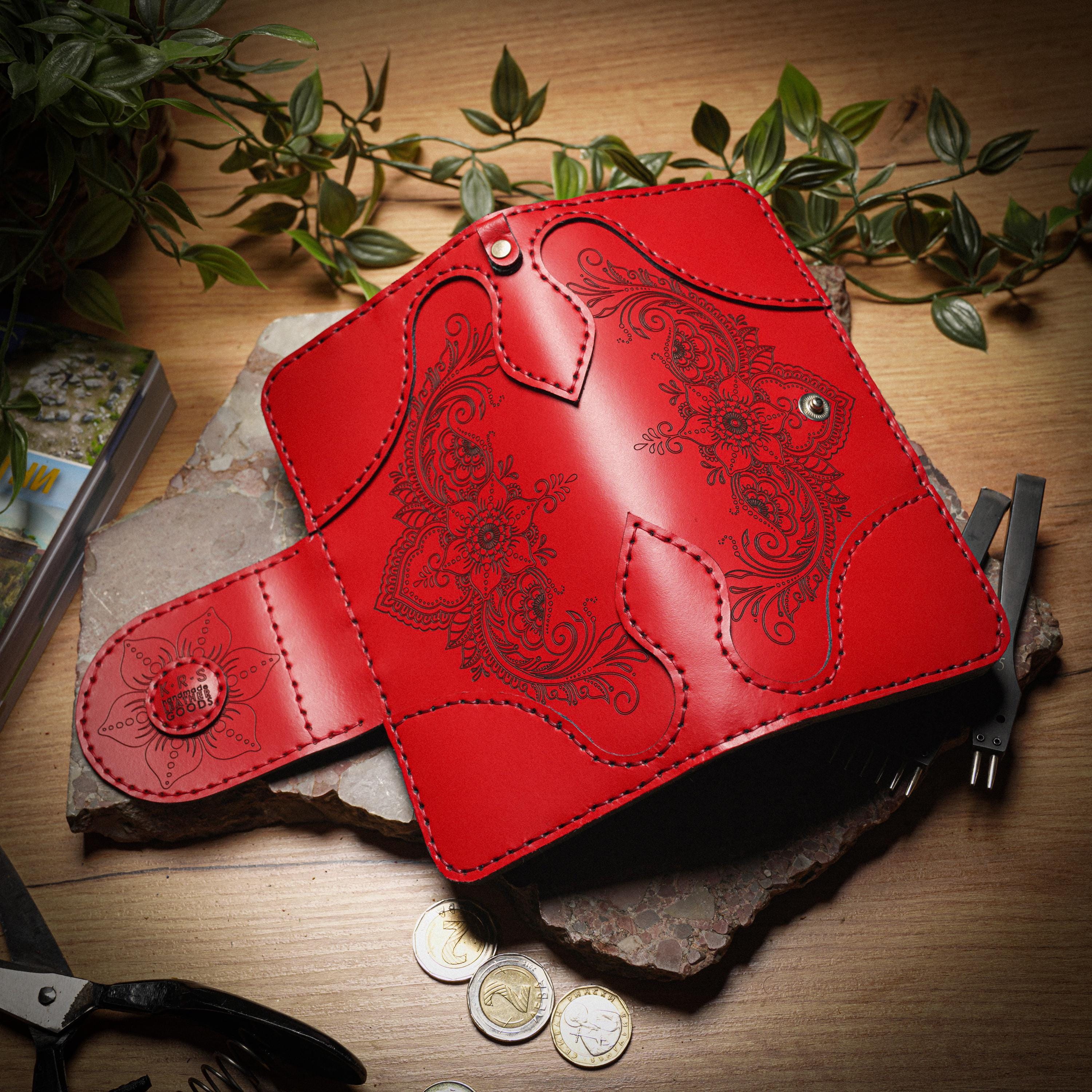 PDF Leather Pattern - Long Wallet - SVG File for Lighburn, Xtool ...