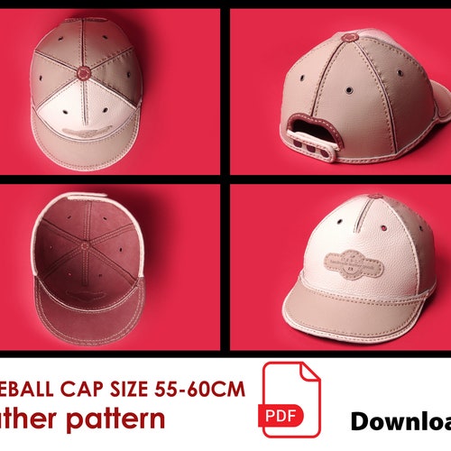 Leather Baseball Cap PDF Pattern Templates classic Version - Etsy