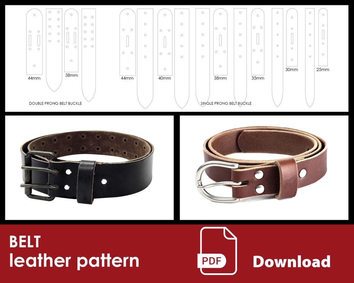 Patterns for Leather Belts PDF Leather Pattern - Etsy