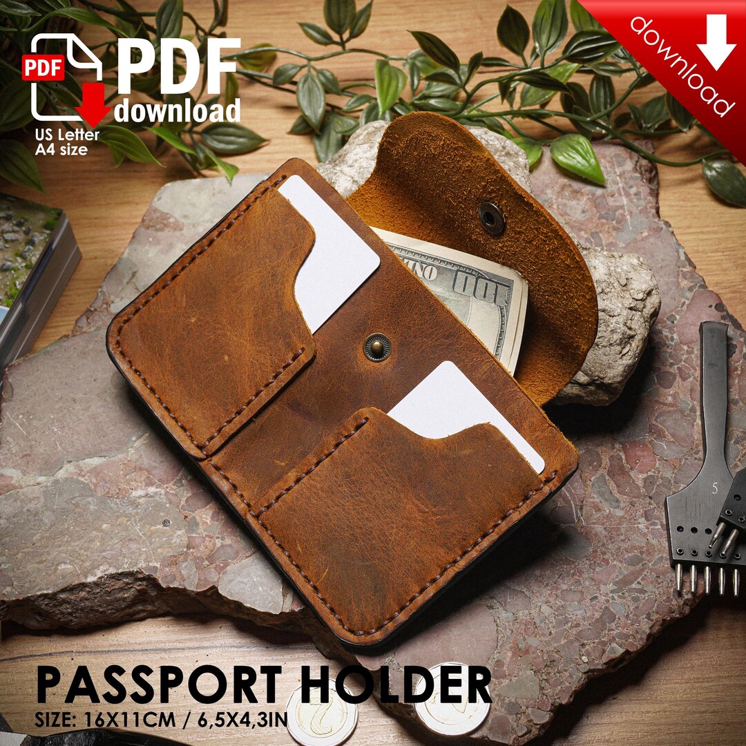 PDF Leather Pattern - Passport Wallet - Etsy