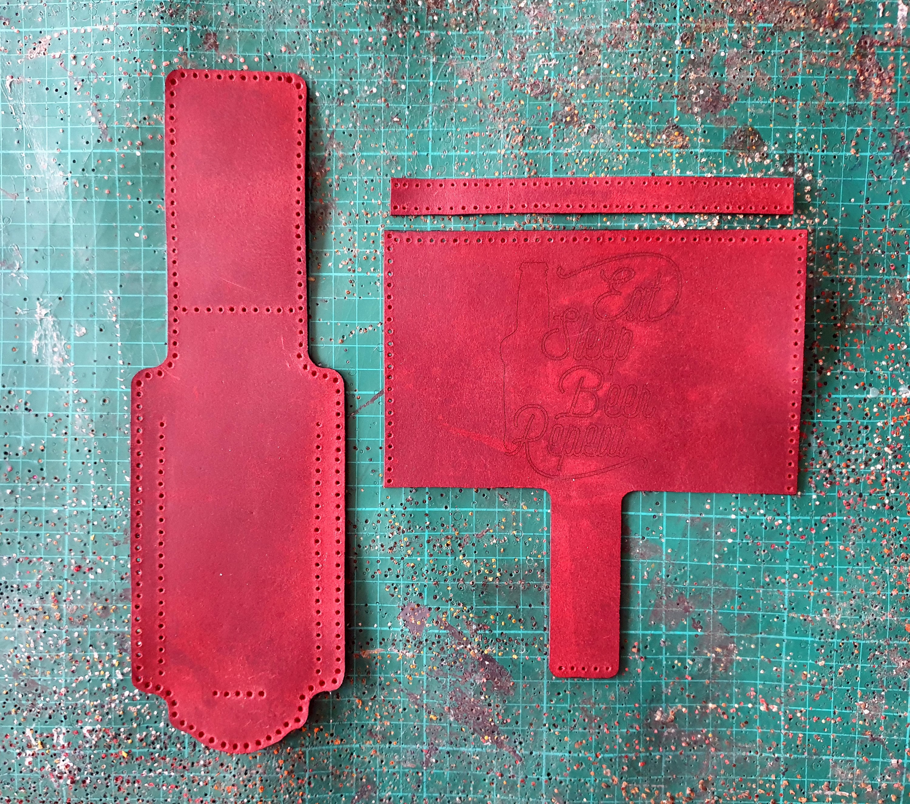 PDF Leather Pattern - Leather Beer Holder - Etsy