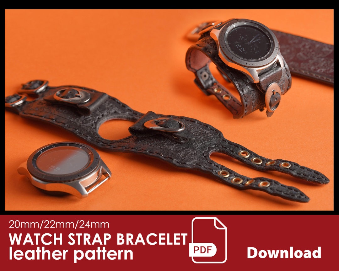 Watch Strap Band Template Pattern Guide Set 20mm 22mm 24mm PDF Leather ...