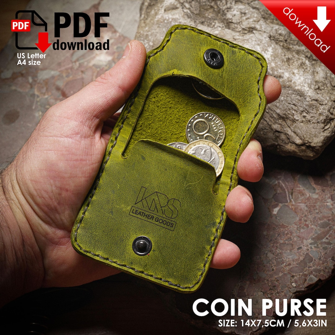 PDF Leather Pattern Coin Purse - Etsy
