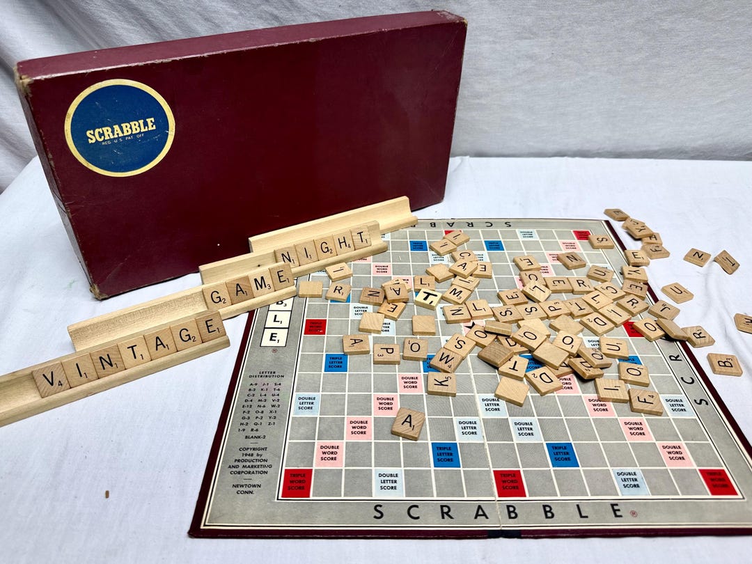 Vintage Scrabble Game, the Production and Marketing Corp Newton Ct ...