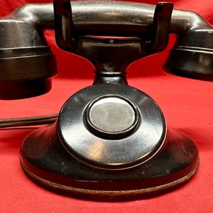 Vintage Black Bakelite No Dial Table/desktop Phone - Etsy