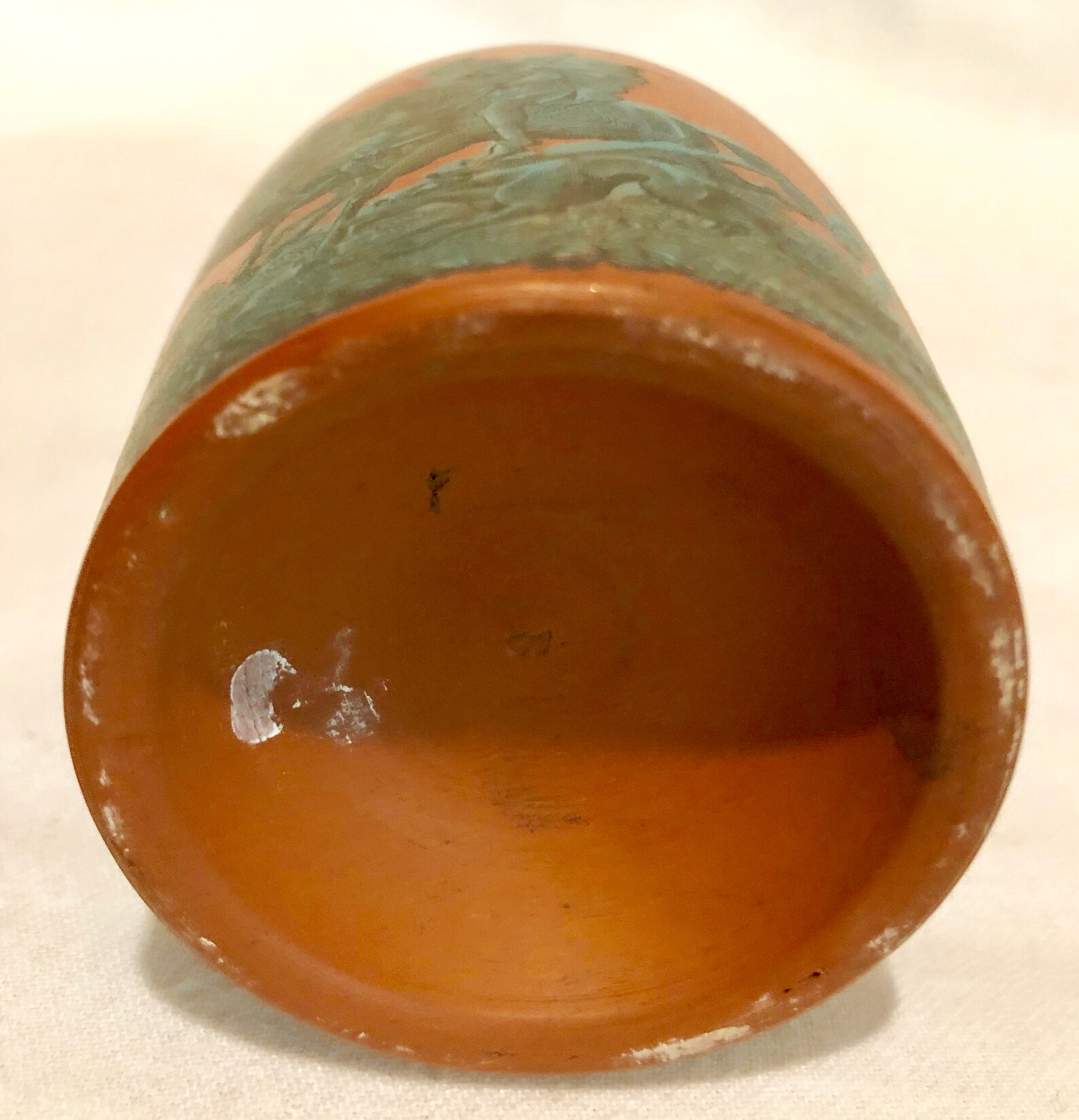 Antique Prattware Red Clay Meat Paste Jar Boar Hunt Scene Circa 1860's ...