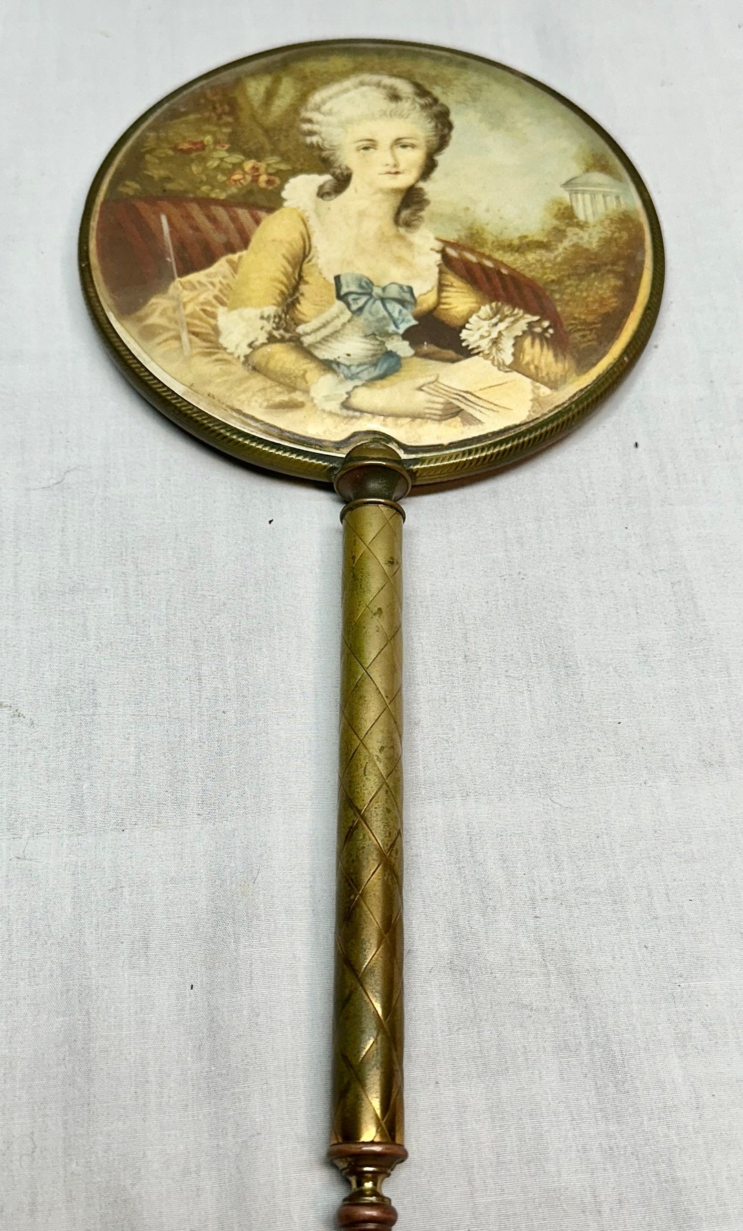 Vintage Victorian Handheld Vanity Mirror With Victorian Lady - Etsy