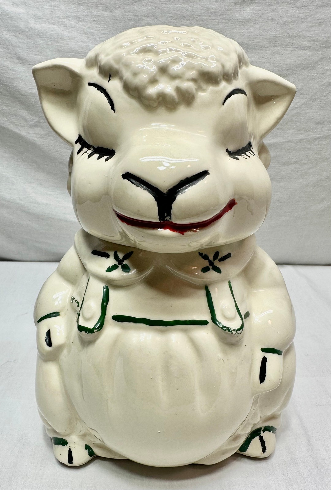 Vintage Little Lamb Ceramic Cookie Jar by American Bisque Pottery Co ...