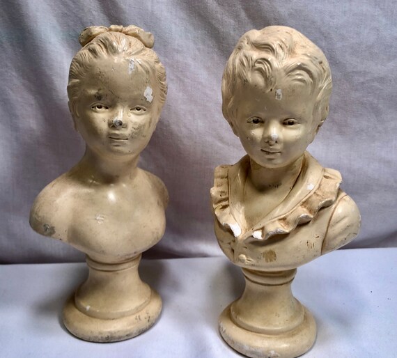 Figurines Art & Collectibles Vintage Children's Head Sculptures etna.com.pe