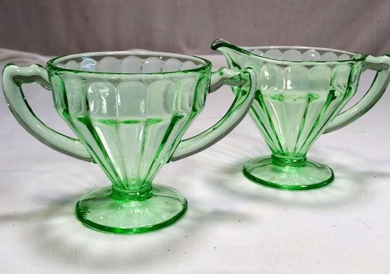 Vintage Green Depression Glass Patterns