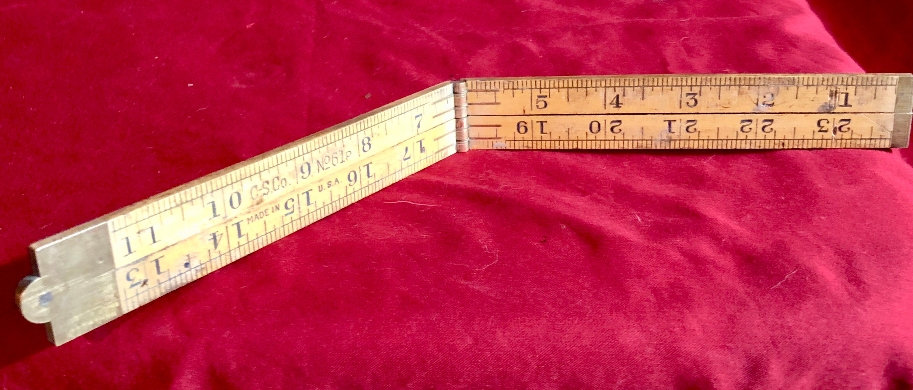 Vintage Chapin-Stephen Co Wooden 24 Inch Folding Ruler - No 61 -Circa ...