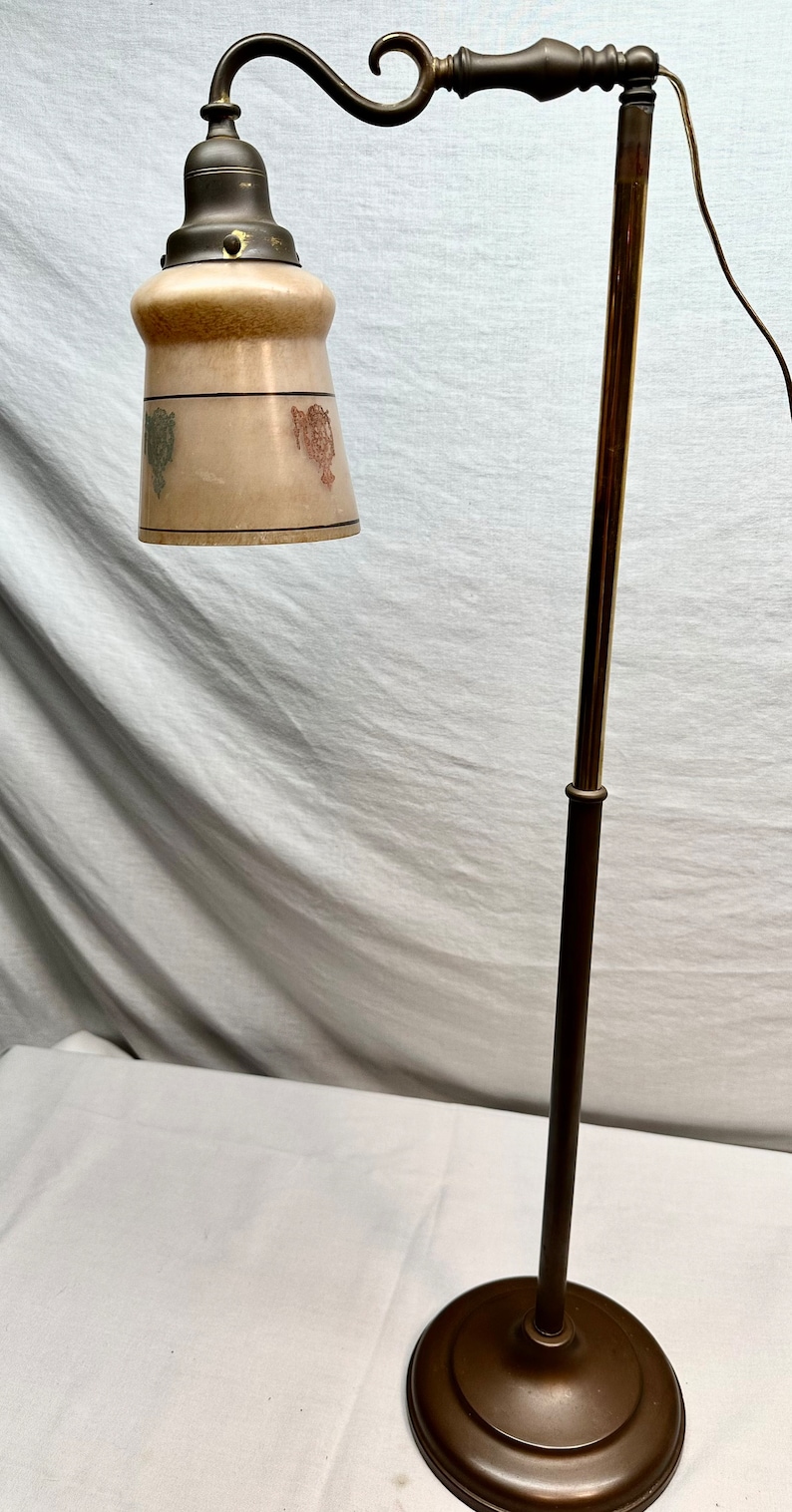 Vintage Perkins Telescopic Copper Metal Table Top/desk Lamp With Glass ...