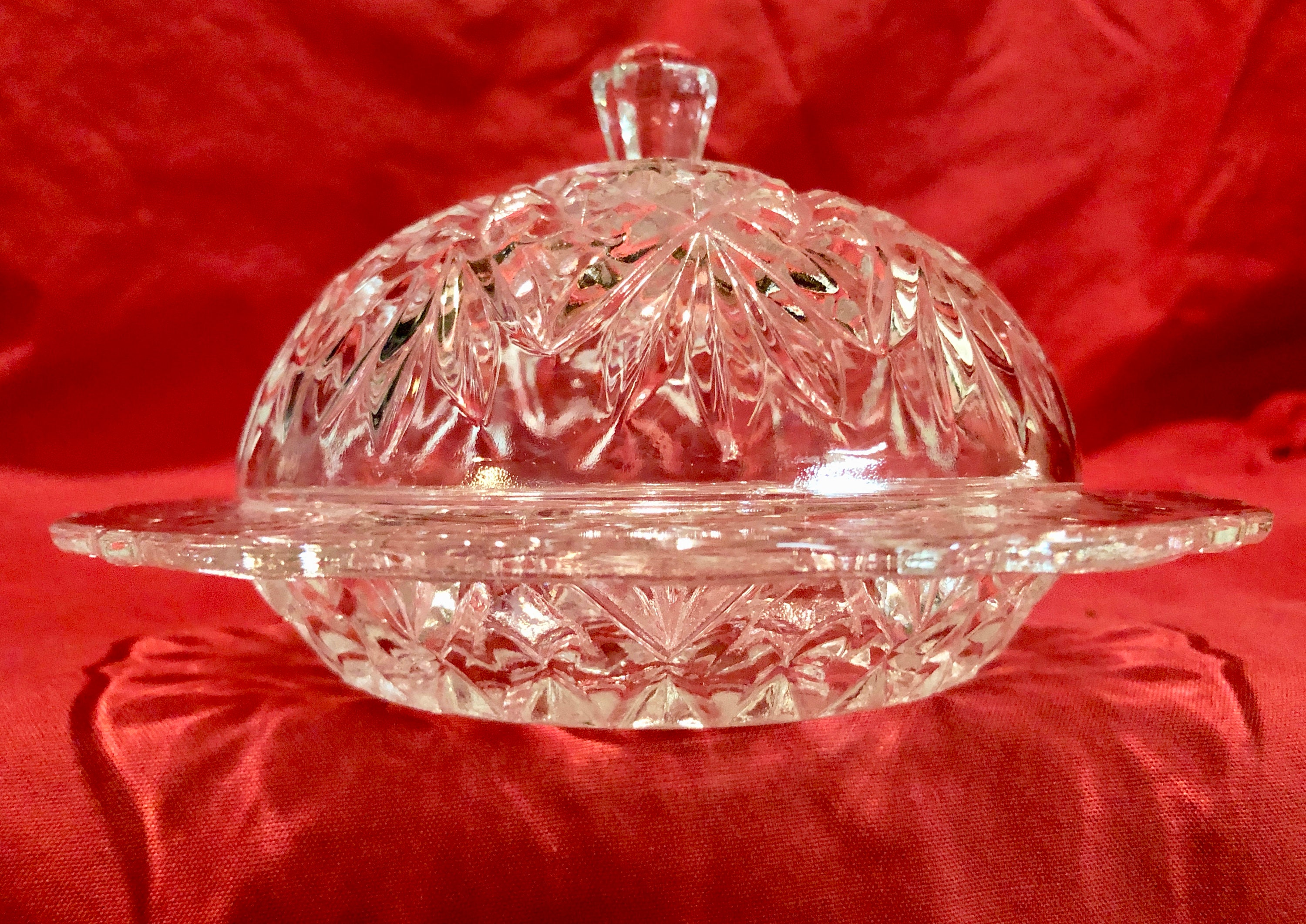 Vintage Cut Crystal Covered Butter Dish vintage-cut-crystal-covered-butter-dish