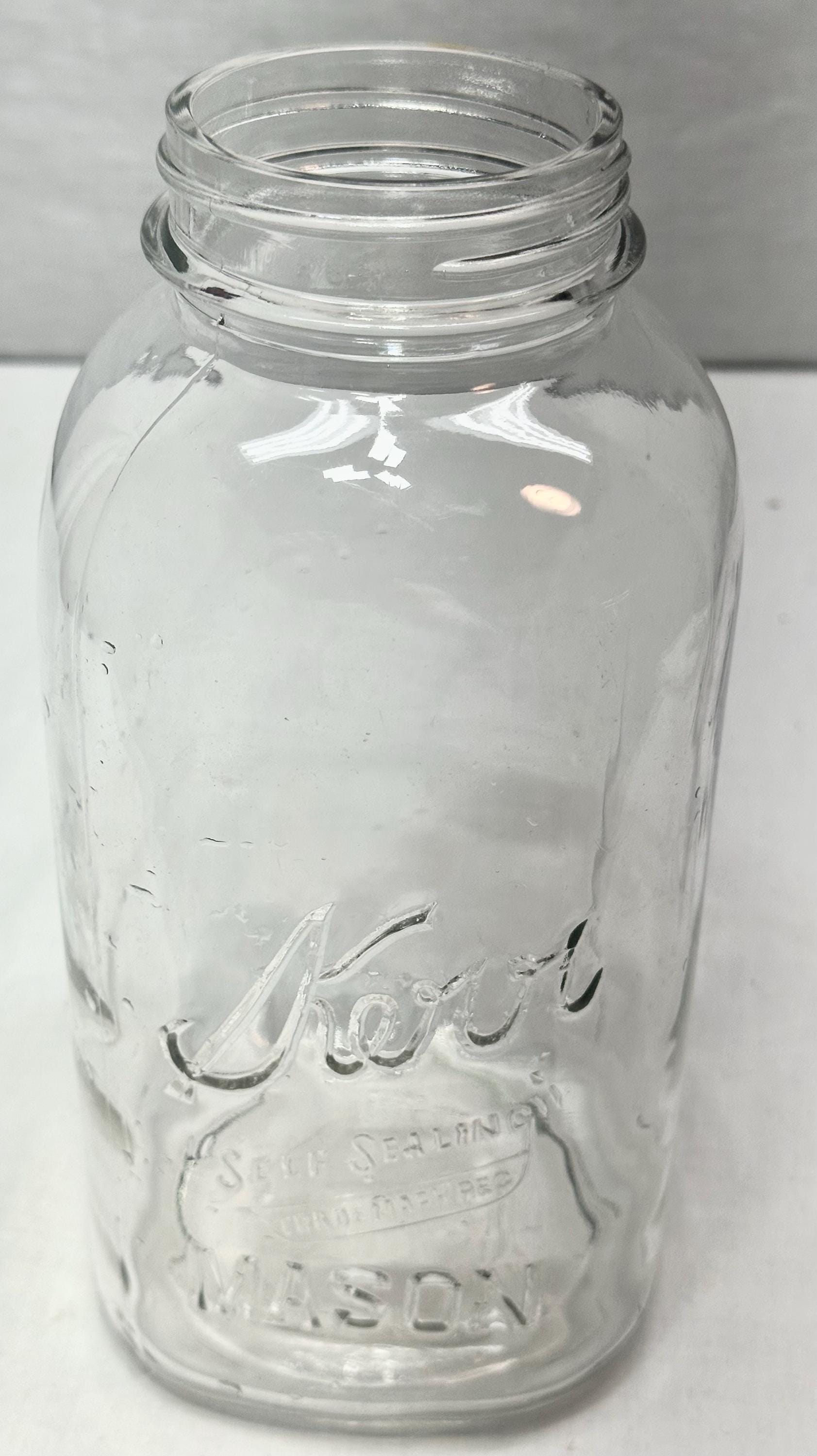 Vintage Kerr Self Sealing Clear Glass Mason Jar-no Lid - Etsy