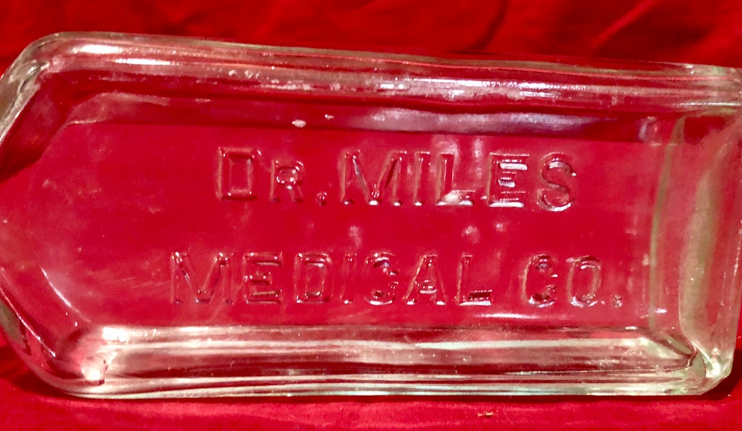 Antique Dr Miles Medicine Co Aqua Glass Medicine/apothecary Bottle - Etsy
