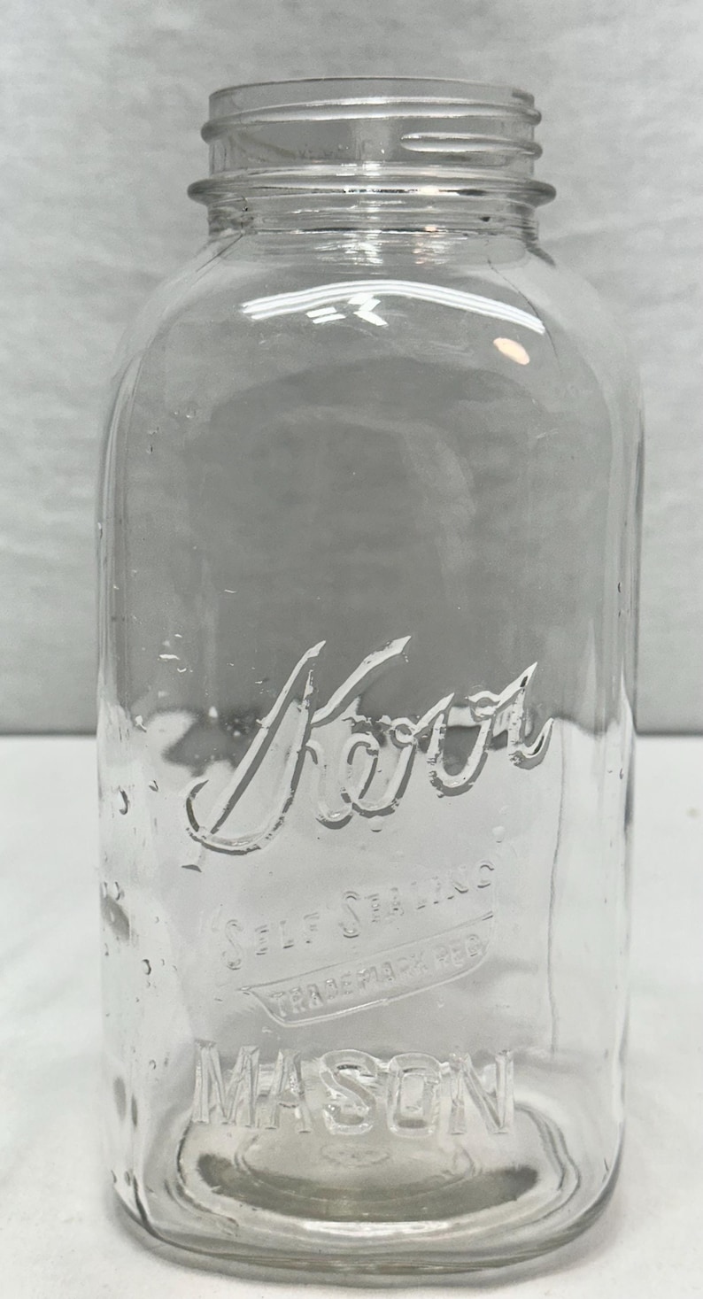Vintage Kerr Self Sealing Clear Glass Mason Jar-no Lid - Etsy