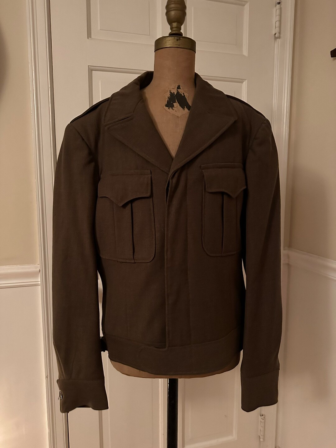 Vintage WWII Cropped Wool Ike Army Jacket Size 36R - Etsy