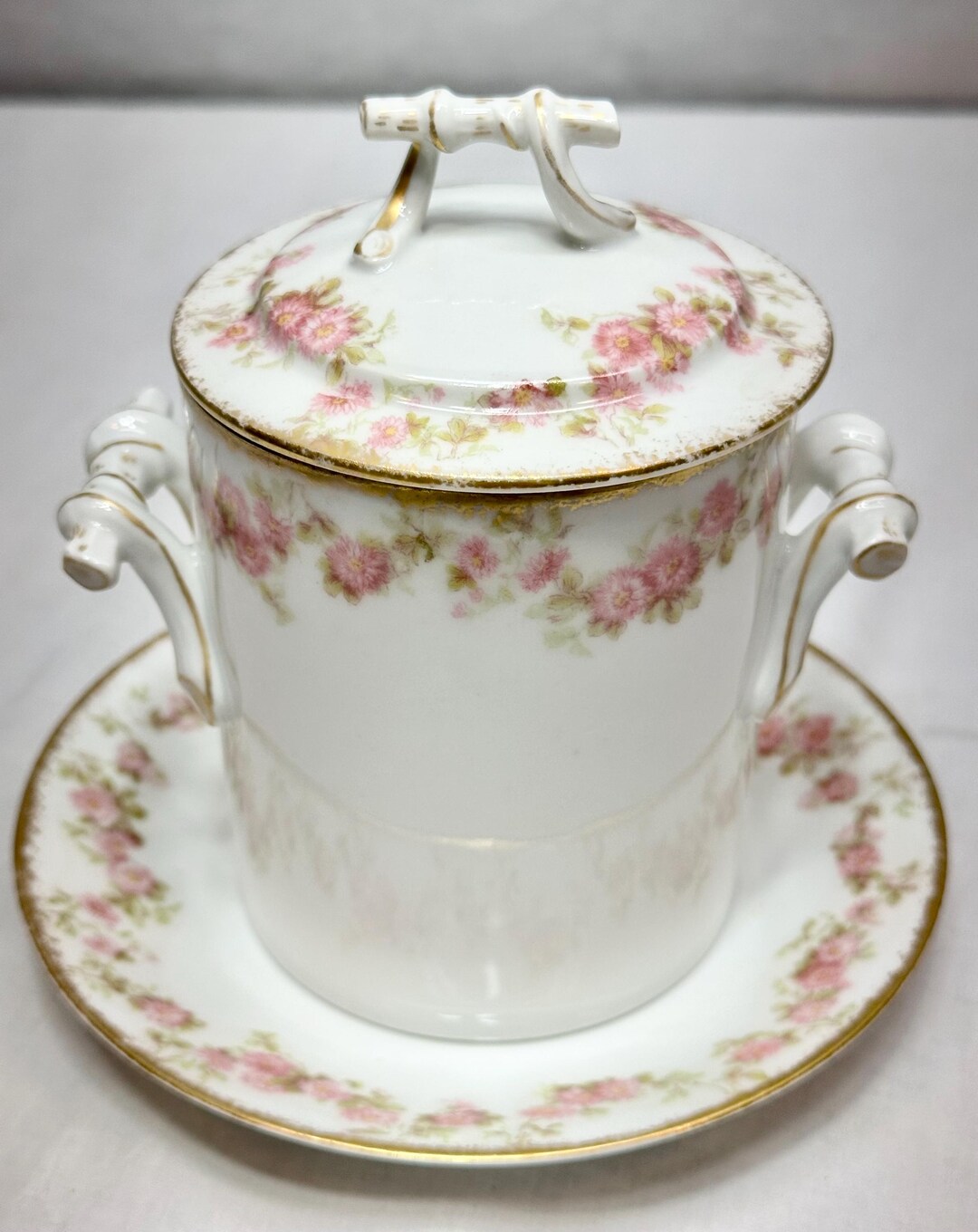 Antique Porcelain Jam/milk Jar With Lid, Haviland Limoges, J Mc D&S Co ...