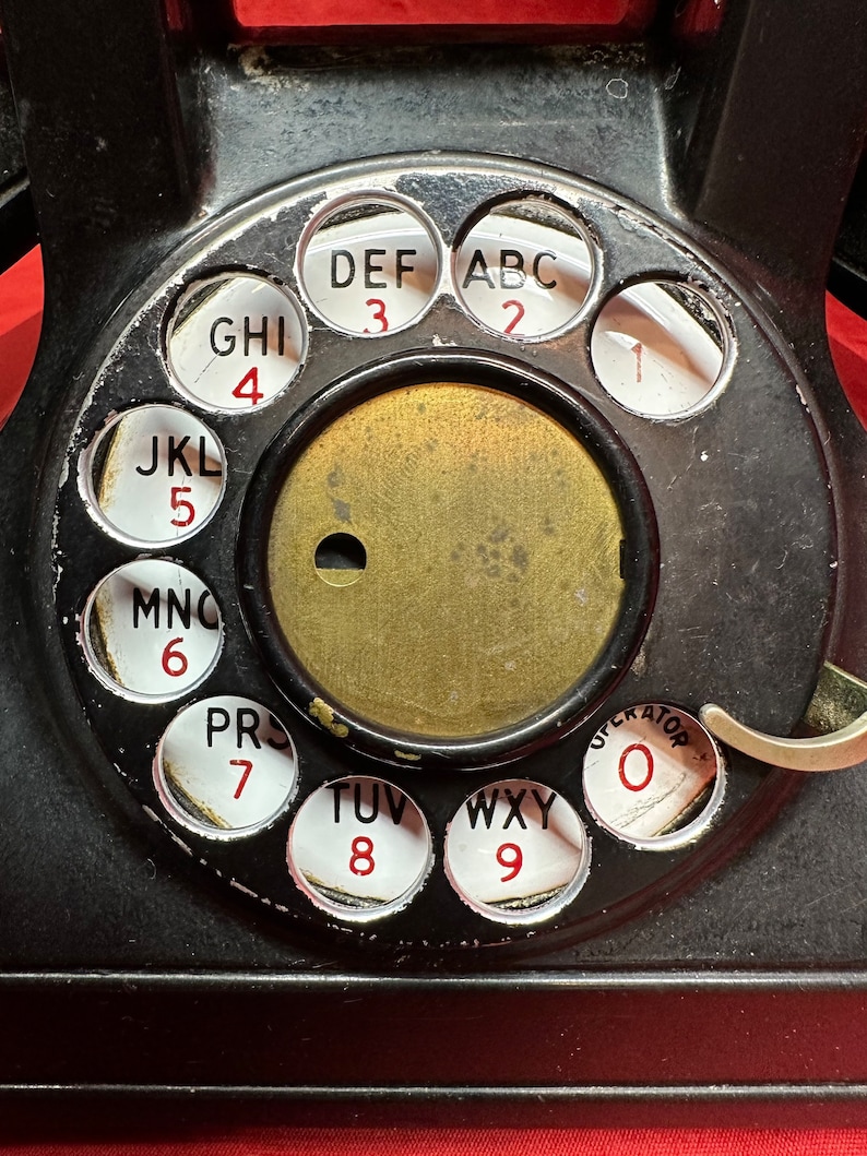 Vintage Black Bakelite Rotary Dial Table Top/desk - Etsy