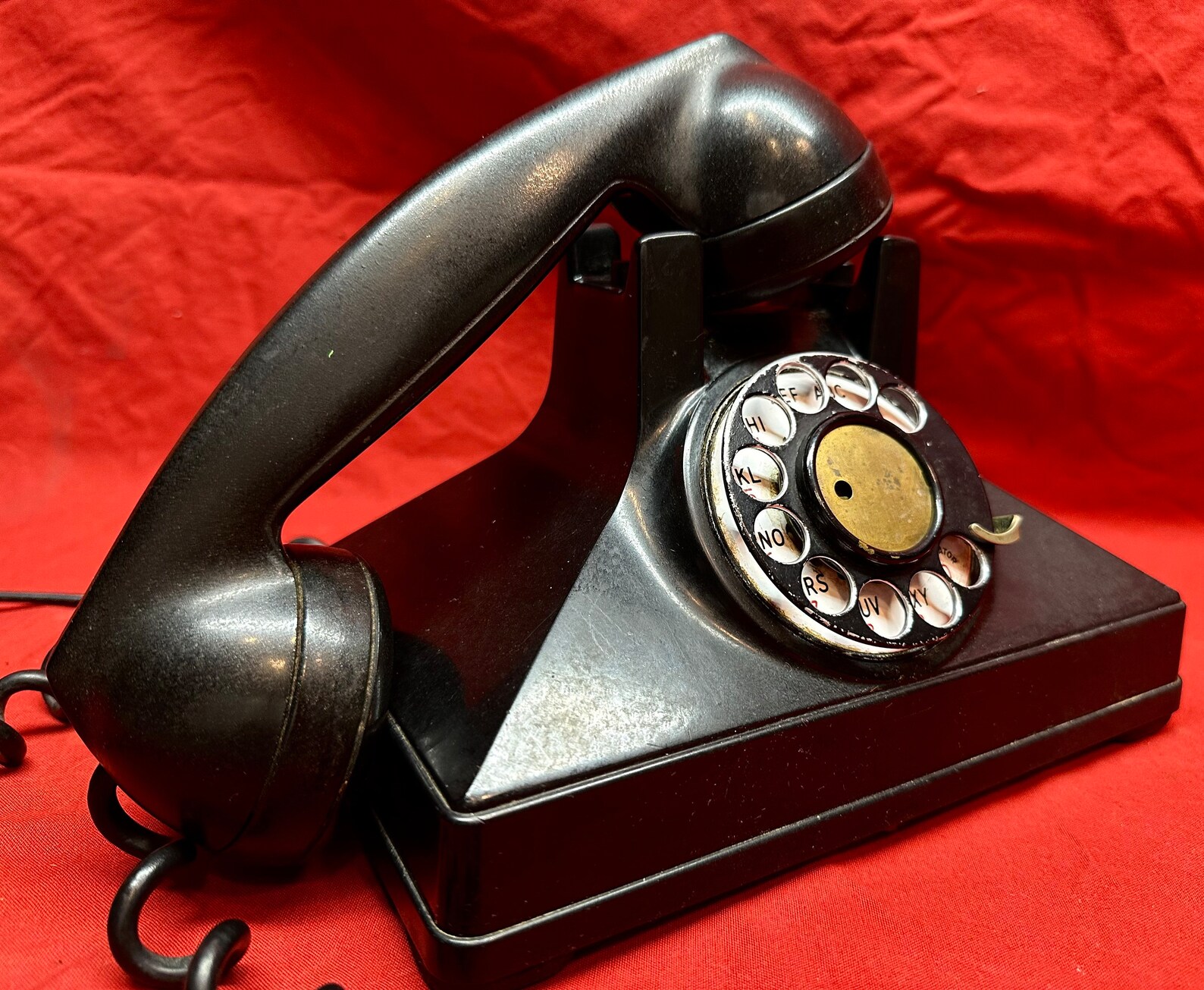 Vintage Black Bakelite Rotary Dial Table Top/desk - Etsy