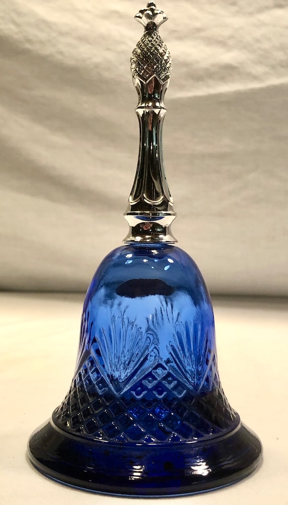 Vintage Avon Cobalt Blue Hospitality Bell,Glass Perfu… - Gem