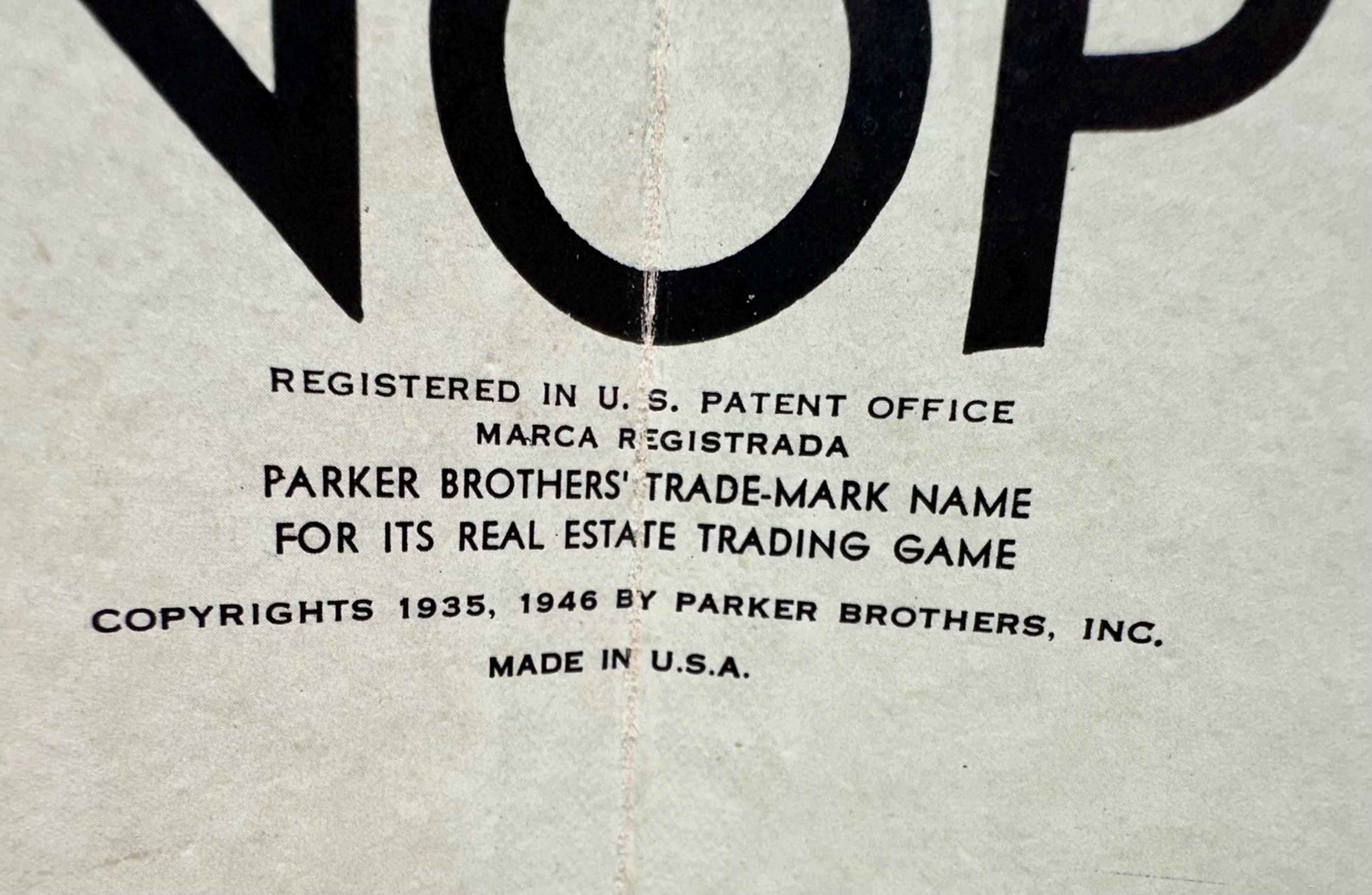 Vintage Monopoly Board Game, 1954 Edition,parker Brothers - Etsy