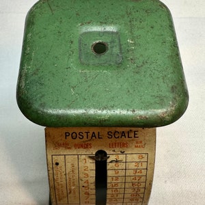 Vintage Green Metal Postal Scale, Kingsbury Manufacturing Co, Keene NH ...