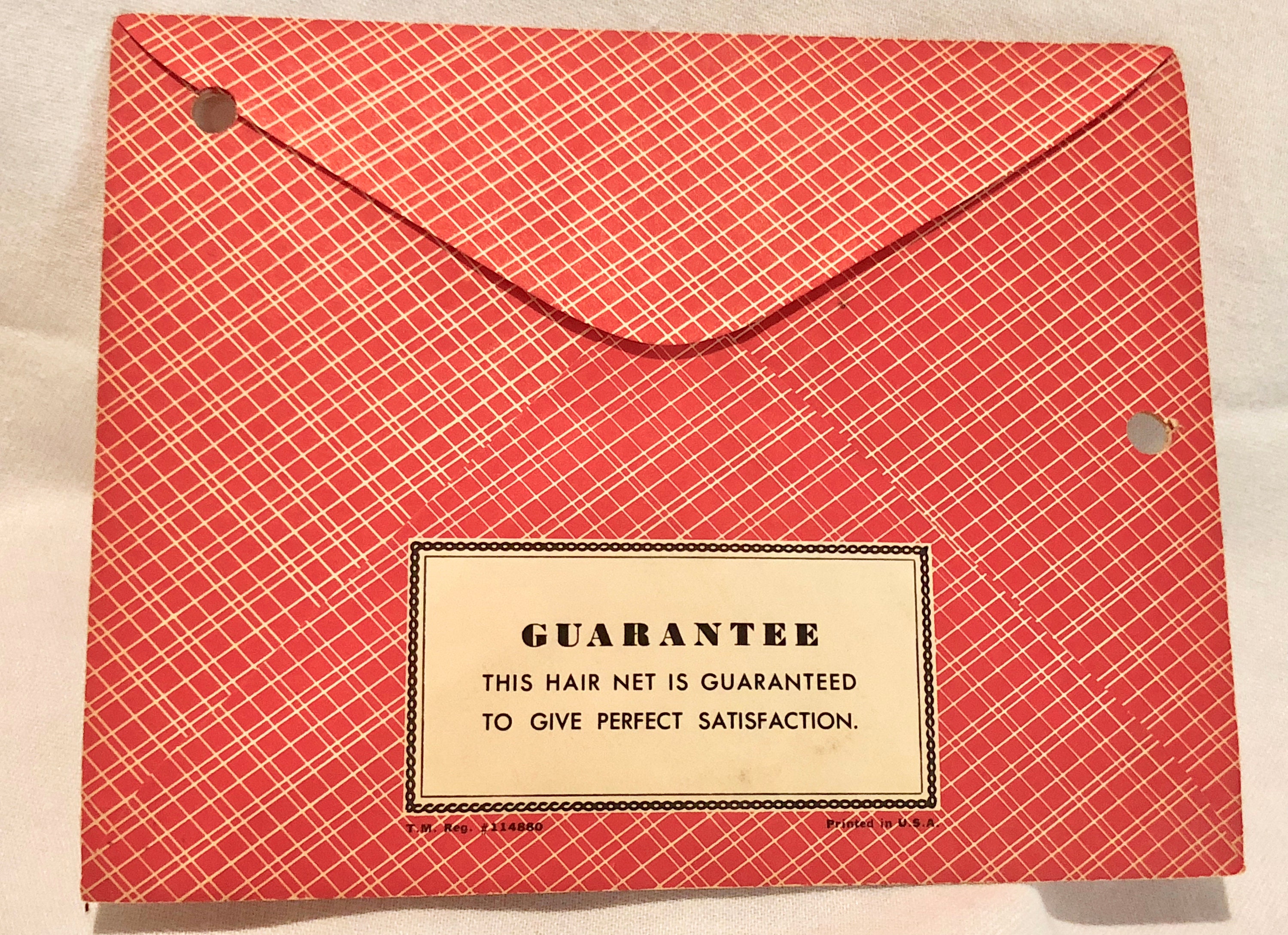 Jewel Invisible Nylon Hair Net Paper Advertising by Dupont Circa 1940's