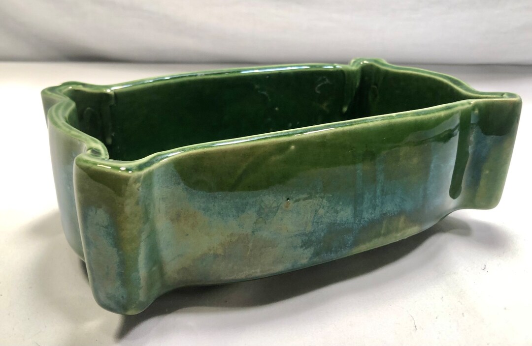 Vintage Midcentury Green Pottery Planter,upco (USA Pottery Co)pottery ...