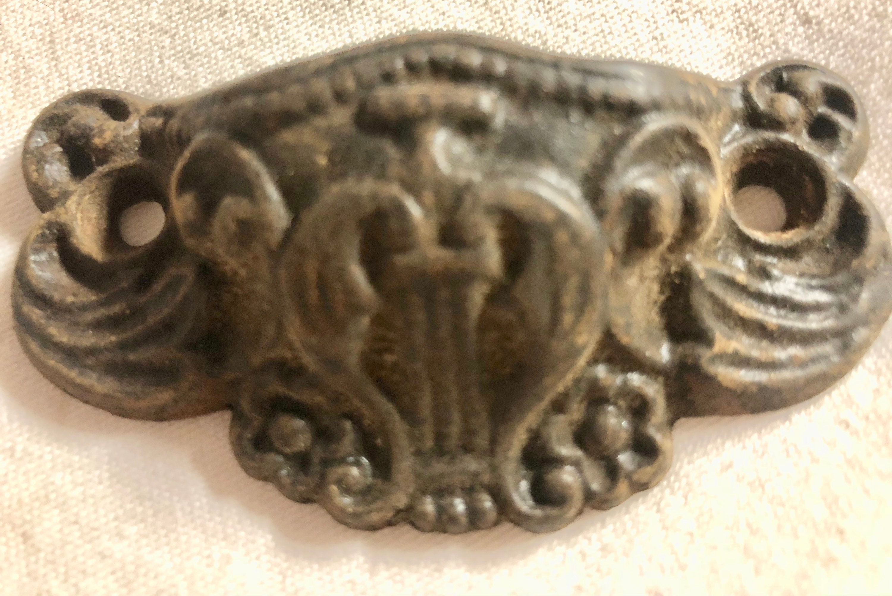 Antique Victorian Ornate Metal Drawer Pulls/Hardware - Set of Four